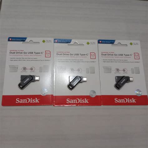 Flashdisk Sandisk OTG Type C 64 GB Bentuk Barang Disesuaikan Dengan Stok Yang Tersedia