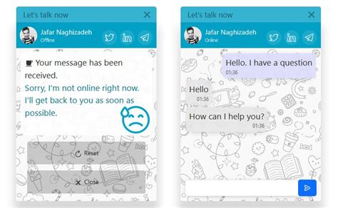 Jafar Naghizadeh On Linkedin Here Is The New Chat Box Connected To Telegram😍😎 Live Demo