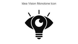 Idea Vision Monotone Icon In Powerpoint Pptx Png And Editable Eps Format PPT Slide
