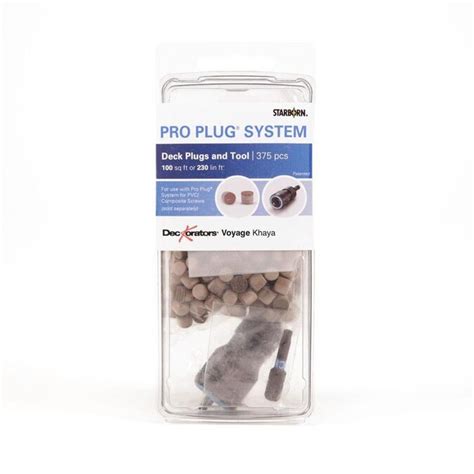 Deckorators Pro Plug 230 Lin Ft Coverage Khaya Hidden Fasteners 375 Count In The Hidden