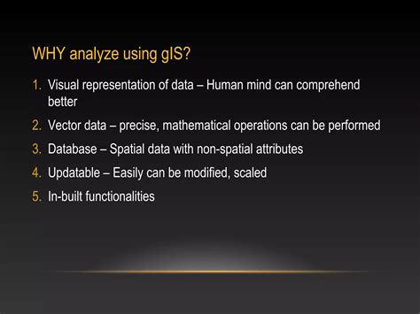 Spatial Analysis Using Gis Pps