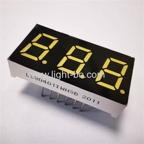 Ultra Bright White Inch Triple Digit Segment LED Display Common Anode For Temperature