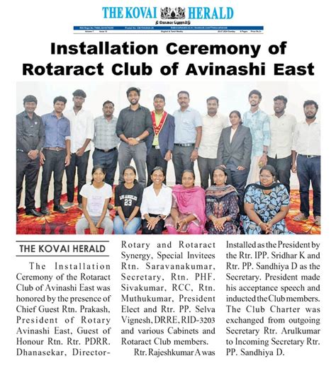 Vinisha Kumar On Linkedin Rotaract Avinashieast Editor Artshowcase Thekovaiherald…