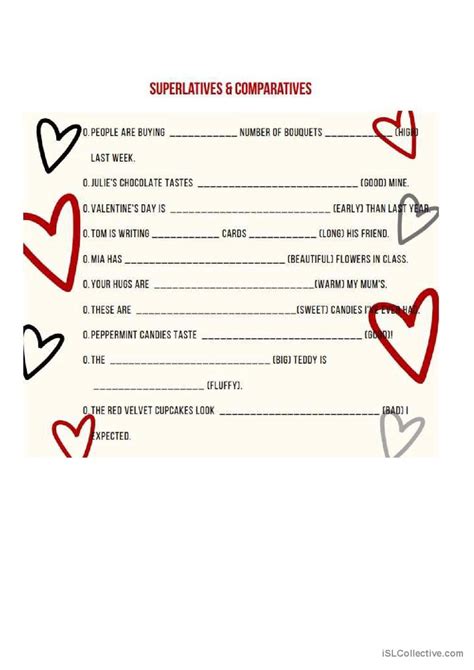 Comparatives And Superlatives With English Esl Worksheets Pdf And Doc