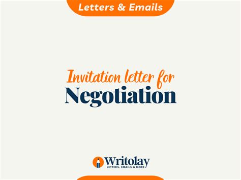 Negotiation Invitation Letter Template Writolay