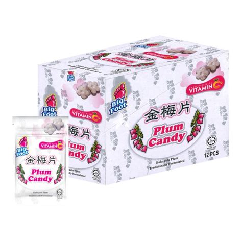Buy Big Foot Plum Candy 25g Pack Of 12 Malaysian Supermarket Online