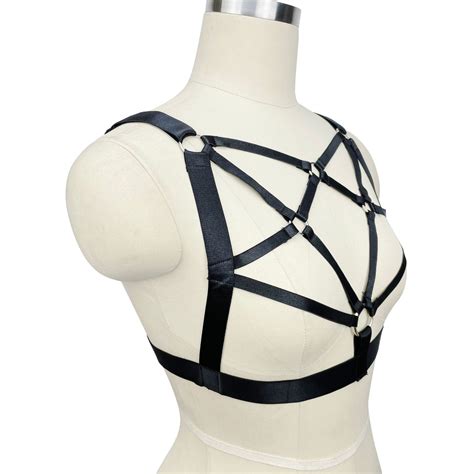 Red Harness Bra Extreme Bdsm Lingerie Harness Le Jour Jour