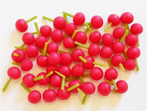 Dollhouse Miniature Tiny Cherries Doll Mini Food Fruit Cherry Topping Wholesale Lot
