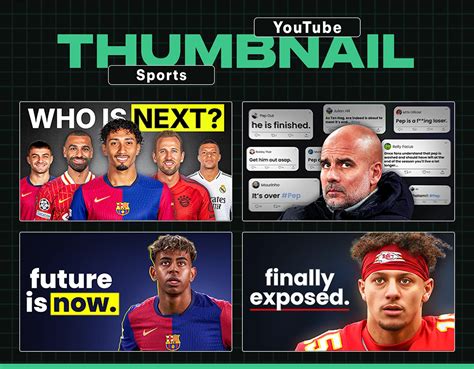Sports Youtube Thumbnail Football Yt Thumbnail Behance