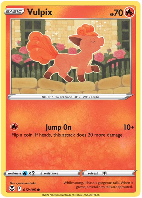 Vulpix Silver Tempest 17 Pokemon Card