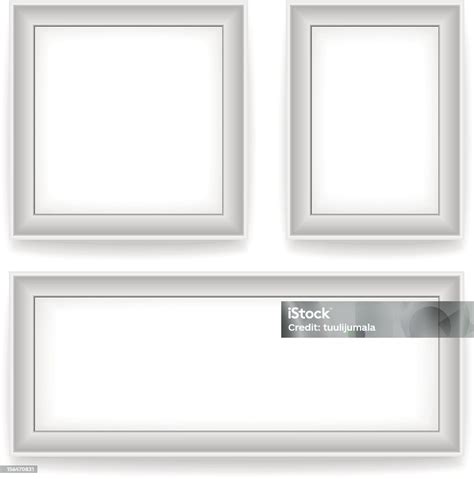 Blank White Wall Picture Frames Stock Illustration Download Image Now