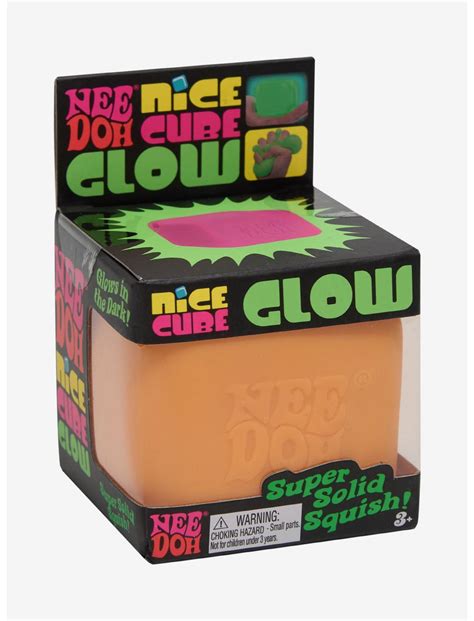 Needoh Nice Cube Glow In The Dark Squishy Toy Hot Topic