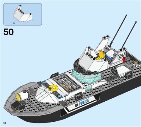 LEGO Police Patrol Boat Instructions City Prison Island
