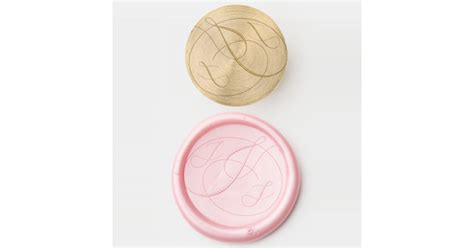 Classic Chic Script Monogram Initials Wedding Wax Seal Stamp Zazzle