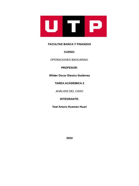 Ta 2 Yoel Arturo Huaman Pdf Transferencia Bancaria Bancos