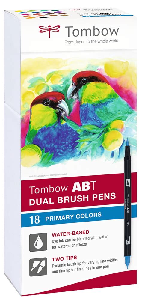 Tombow Marker Abt Dual Brush 18p 1 Basic 1 18