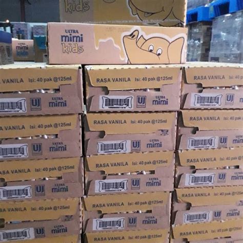 Jual Susu Ultra Mimi Rasa Vanilla 125ml Isi 40 Pcs Shopee Indonesia