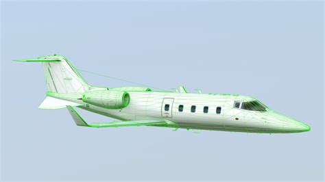 Learjet 55 Business Jet 3d Model By Autoflex