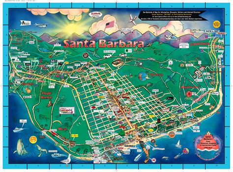 Santa Barbara Tourist Map 60 Photos