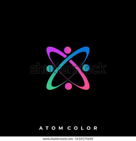 Atom Color Illustration Vector Template Suitable Stock Vector Royalty