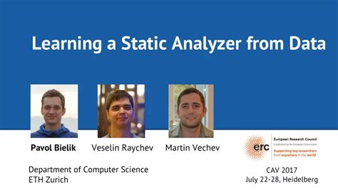 [ppt] Learning A Static Analyzer From Data Pavol Bielik Veselin