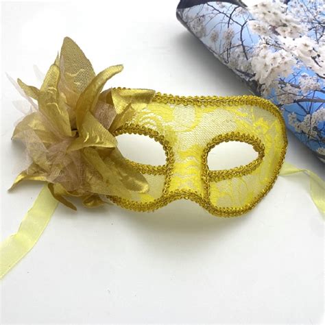 1 Lily Mask Lace Mask Sex Venetian Flower Ladies Wedding Costume Feather Masquerade Ball Diamond