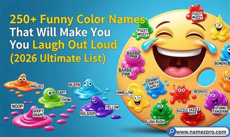 Funny Color Names 250 Shades That Will Make You Laugh