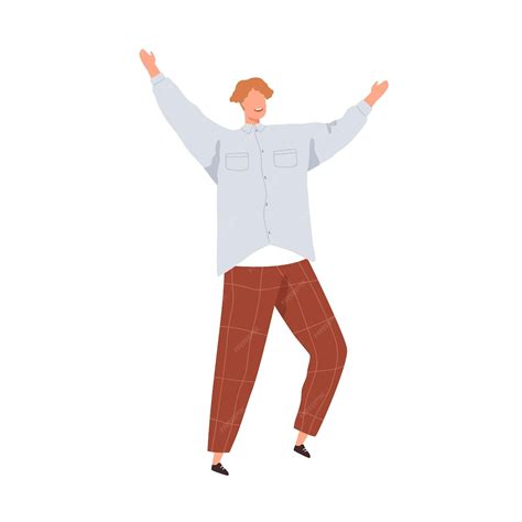 Premium Vector Happy Excited Man Welcoming And Greeting Smb With