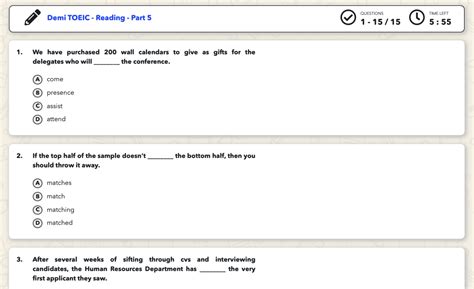 Toeic Free Mock Test