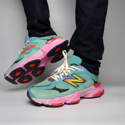 New Balance Elite Black Green Neon Yellow And Orange Trainers At Neal