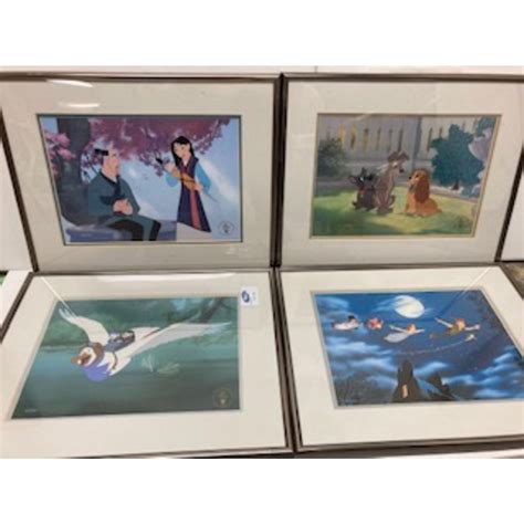 Lot Lot Of Walt Disney Commemorative Lithographs