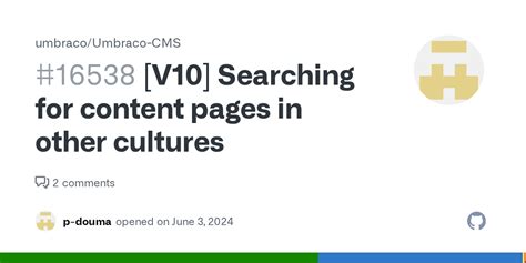 V10 Searching For Content Pages In Other Cultures · Issue 16538 · Umbracoumbraco Cms · Github