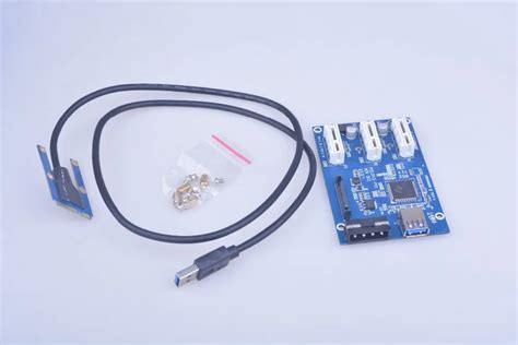 New Mini Pcie 1 To 3 Pci Express 1x Slots Riser Card Mini Itx To