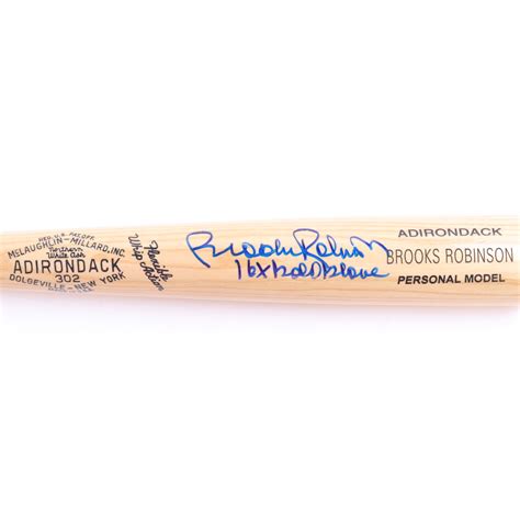 Brooks Robinson Signed Mclaughlin Millard Adirondack Player Model Baseball Bat Inscribed 16x