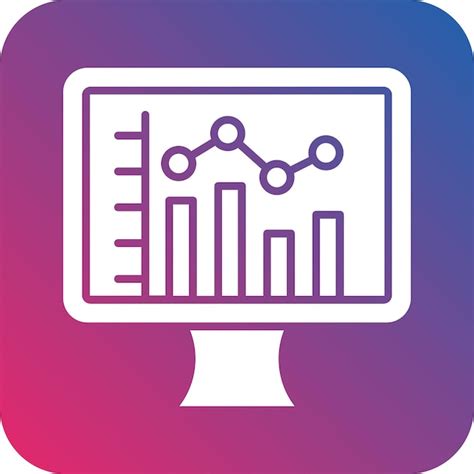 premium vector a computer monitor with a diagram of the chart chart