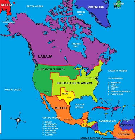 Free Printable Map Of North America