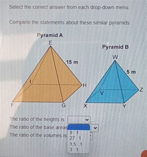 solved select the correct answer from each drop down menu complete