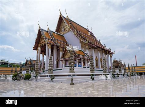 Bangkok Thailand Wat Suthat Thepwararam Ratchaworahawihan Temple In The Old City Of Bangkok A