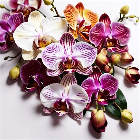 Premium Ai Image Assorted Orchid Flowers
