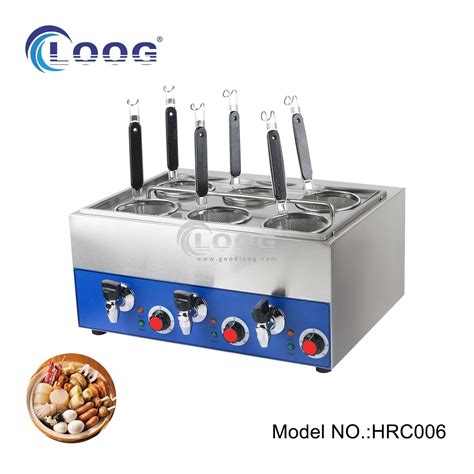 New Design Commercial Stainless Steel 6 Grids Noodle Cooking Machine