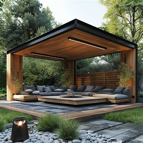 11 Minimalist Gazebo Ideas For Modern Gardens — White Metal Wood And Glass