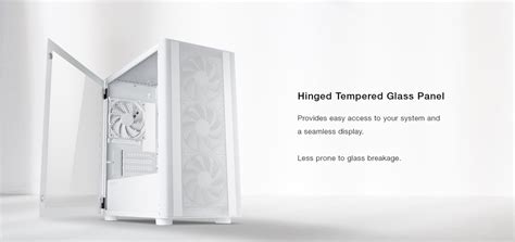 Tecware Flatline Tg Matx Itx Pc Casing Case Chassis Black White