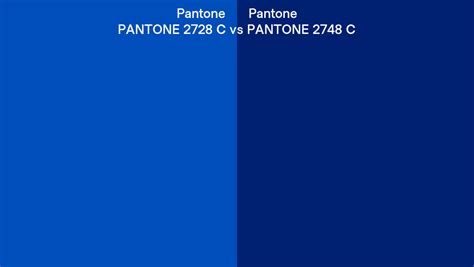 Pantone 2728 C Vs Pantone 2748 C Side By Side Comparison