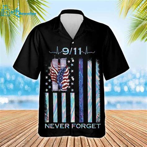 Buy Patriot Day 911 Never Forget Holographic Hawaiian Aloha Shirts