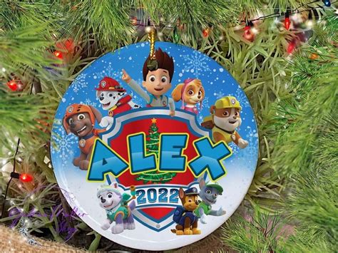 Personalized Paw Patrol Ornament Paw Patrol Christmas Ornaments Sold
