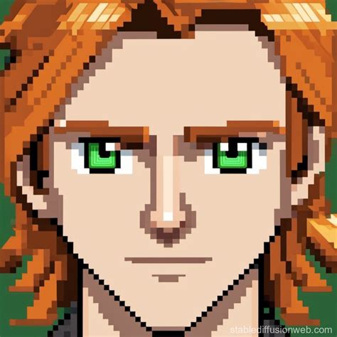 Ginger Haired Man With Green Eyes In Cyberpunk Avatar Stable