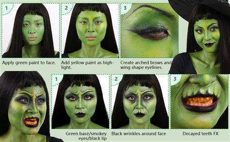 Halloween Witch Makeup Complete Green Witch Make Up Kit