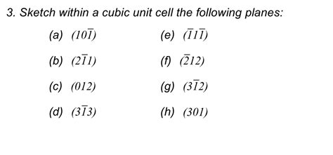 solved 3 sketch within a cubic unit cell the following