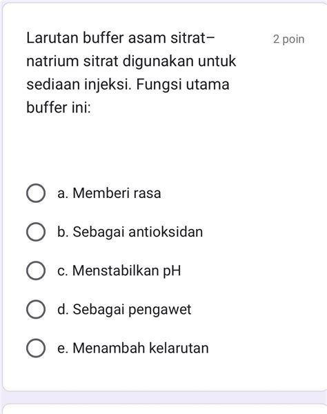 Larutan Buffer Asam Sitrat Natrium Sitrat Studyx
