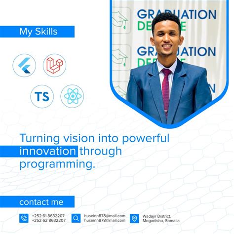 Hussein Abdi On Linkedin Excited To Share My Skills In React Laravel Typescript And Flutter I